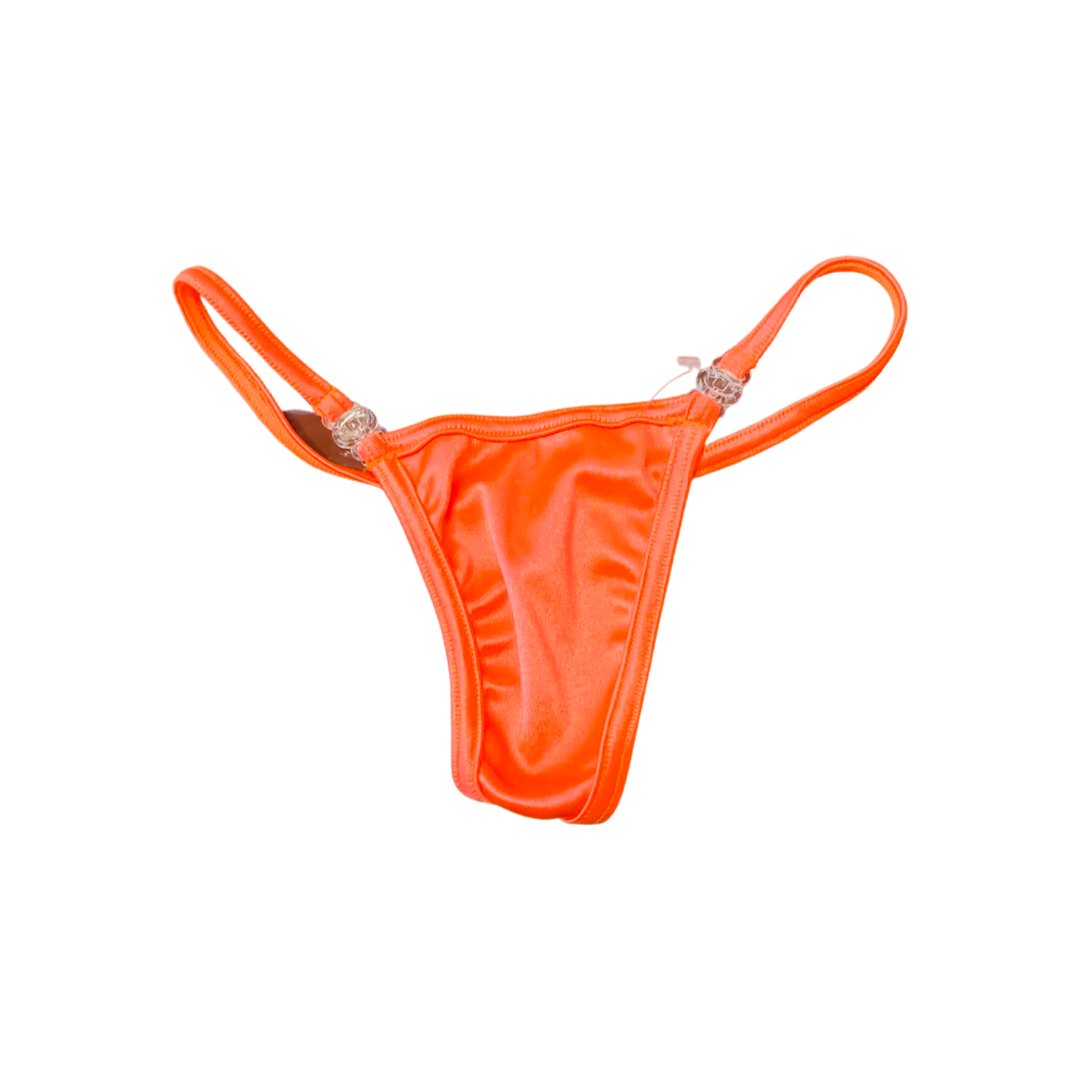 Y-Back G-String with Clips - Orange